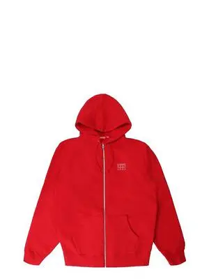 Supreme World Famous Zip Up Hooded Sweatshirt - Red