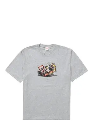 Supreme Crash Tee Shirt - Heather Grey