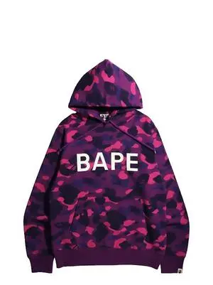A BATHING APE Camo Pullover Hoodie - Purple