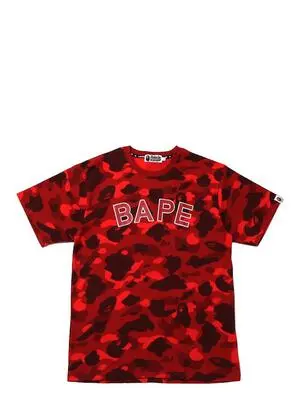 A BATHING APE Camo Tee Shirt - Red