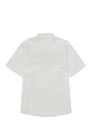 Supreme Croc Patch Short Sleeve Work Shirt - White