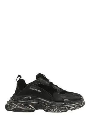 Balenciaga Triple S Fadedin Sneakers - Black/white