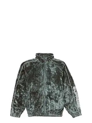 Supreme Crushed Velvet Track Jacket - Olive