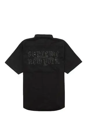 Supreme Croc Patch Short Sleeve Work Shirt - Black