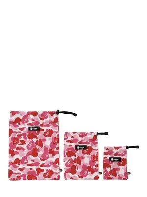 A BATHING APE Abc Pouch Set - Pink