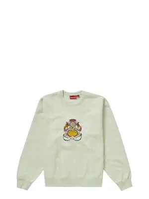 Supreme Crest Crewneck Sweatshirt Light Green