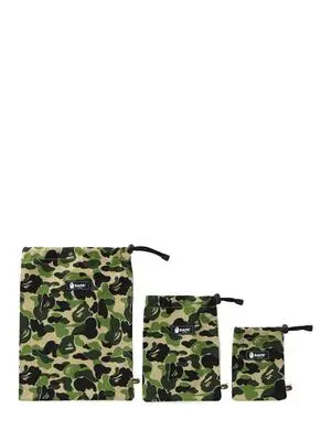 A BATHING APE Abc Pouch Set - Green