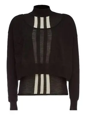 Adidas Y-3 Layered Knitted Crop Sweater - Black