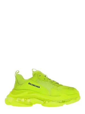 Balenciaga Triple S Clear Sole Sneakers - Fluo Yellow/white