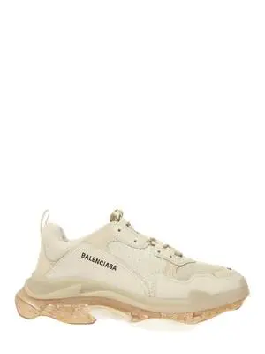 Balenciaga Triple S Clear Sole Sneakers - Beige