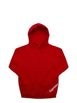 Supreme Corner Label Hooded Sweatshirt - Red