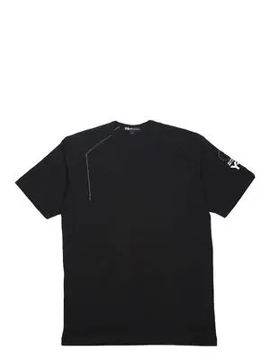 Adidas Y3 Sashiko Short Sleeve Tee Shirt - Black/champagne
