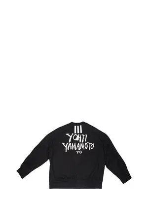 Adidas Y3 Signature Graphic Crewneck Sweater - Black