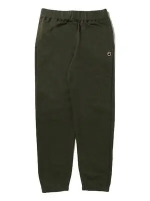 A BATHING APE Ape Head One Point Wide Fit Sweatpants - Olive Drab