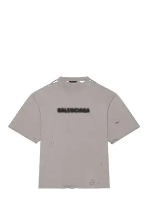 Balenciaga Wide Fit Blurry T-shirt - Grey Black