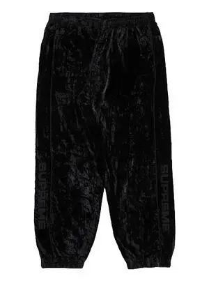 Supreme Crushed Velvet Track Pant - Black