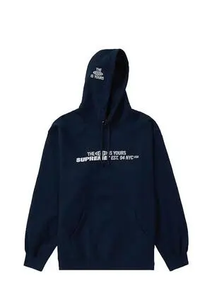 Supreme World Is Yours Hooded Sweatshirt - Navy Blue