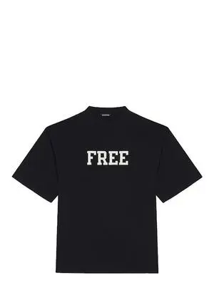 Balenciaga Wide Fit Free T-shirt - Black