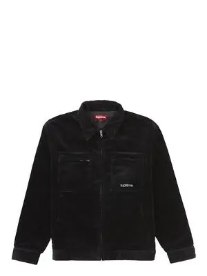 Supreme Corduroy Zip-up Jacket - Black