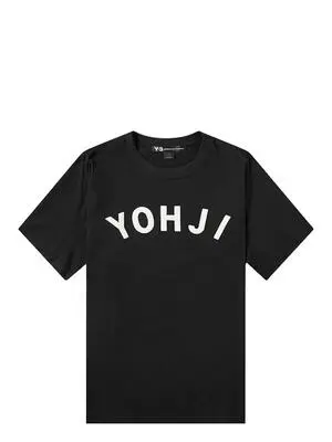 Adidas Y3 Yohji Letters Short Sleeve Tee Shirt - Black/off White