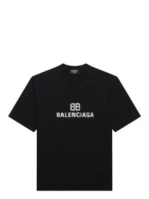 Balenciaga Bb Pixel Medium Fit T-shirt - Black