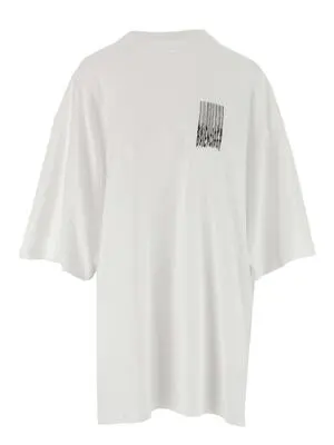 Balenciaga Wide Fit Barcode T-shirt - White