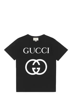 Gucci Oversize With Interlocking G T-shirt - Black/white