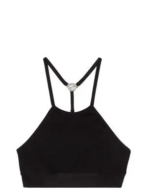 Gucci Nylon Jersey Crop Top - Black