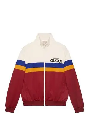 Gucci Printed Jersey Jacket - Magenta/ivory