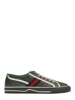 Gucci Off The Grid Tennis 1977 Low Top Sneakers - Dark Grey Gg/blue/red