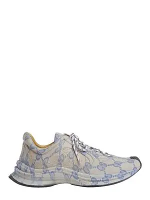 Gucci Monogram Run Sneakers - Beige/blue