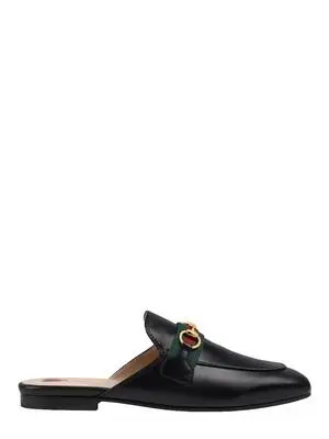 GUCCI Princetown Leather Slipper With Web