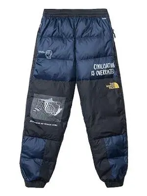 The North Face X Brain Dead Nuptse Sweatpants - Navy Blue/black