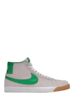 Nike Sb Zoom Blazer Mid High-top Sneakers - Summit White/lucky Green