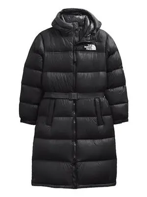 The North Face Nuptse Belted Long Parka - Tnf Black