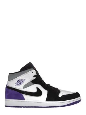 JORDAN Air 1 Mid SE Sneakers White/blackone-colorlight Solar Flare Heatherone-colorvarsity Purple