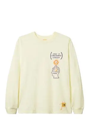 The North Face X Brain Dead Long Sleeve Tee Shirt - Cream