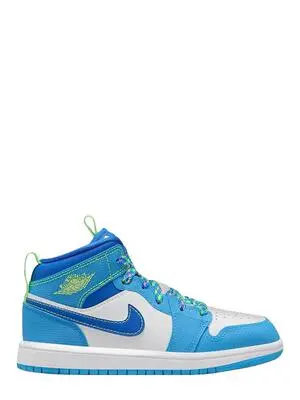 JORDAN Jordan 1 Mid SE Sneakers Dark Powder Blue/green Strike/white
