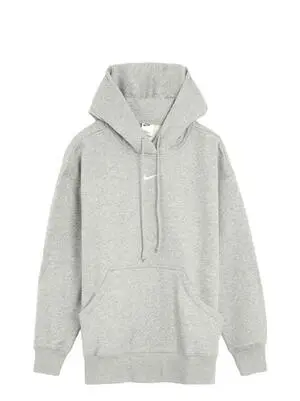 Nike Phoenix Fleece Oversized Pullover Hoodie - Dark Grey Heather/sail