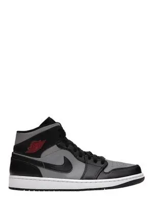 JORDAN 1 Mid Shadow Red Sneakers - Black/gym Red/particle Grey