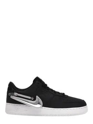 Nike Air Force 1 Low Zip Swooshin Sneakers - Black/white
