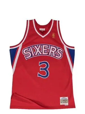Mitchell & Ness Philadelphia 76ers Road 1996-97 Allen Iverson Swingman Jersey - Scarelet Red