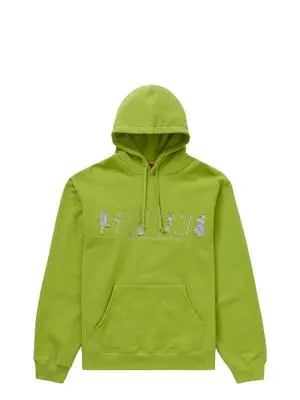 Supreme Reflective Cutout Hooded Sweatshirt Lime