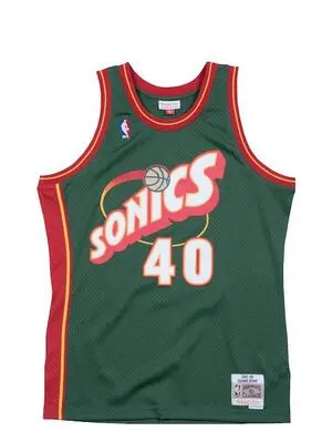 Mitchell & Ness Seattle Supersonics Shawn Kemp 1995-96 Swingman Jersey - Dark Green
