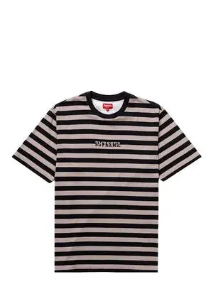 Supreme Reverse Stripe Short Sleeve Top - Black
