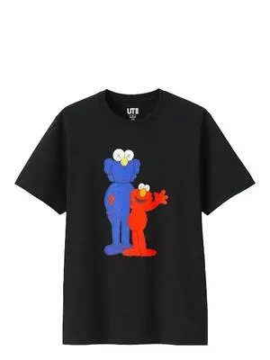 KAWS X Uniqlo X Sesame Street Bff Elmo Tee - Black