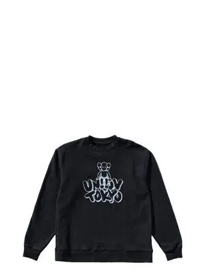 KAWS X Union Tokyo Crewneck Sweatshirt - Black