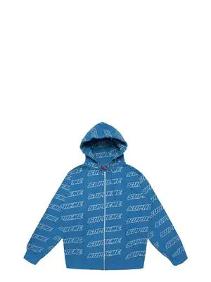 Supreme Repeat Zip Up Hooded Sweatshirt Dark Aqua