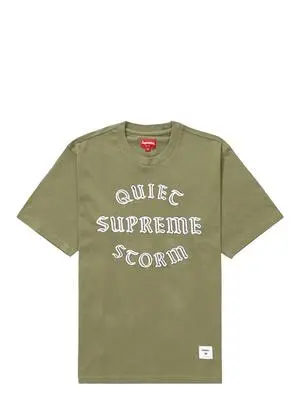 Supreme Quiet Storm Short Sleeve Tee Shirt Light Olive