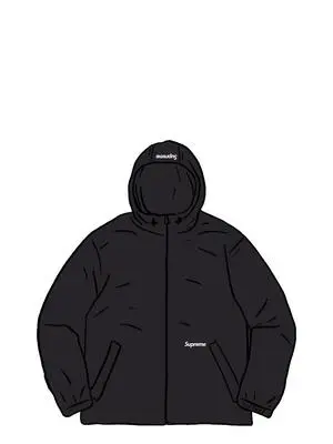 Supreme Reflective Zip Hooded Jacket - Black